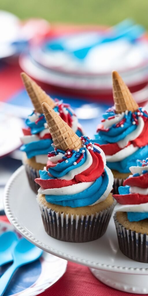 Snow Cone Cupcakes – A Fun, Refreshing 4th of July Treat – Gorilla ...